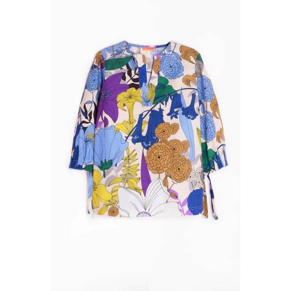 Vilagallo | Tops | New Vilagallo Analissa Shirt In Leiden Print | Poshmark